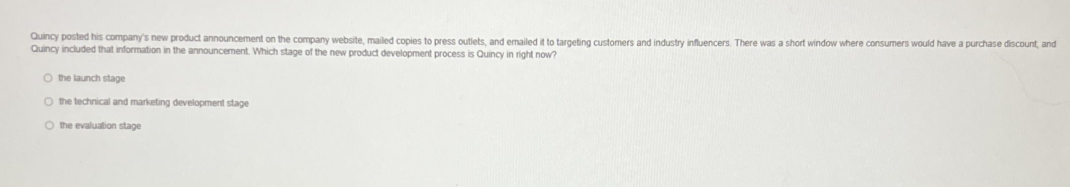 Solved Quincy posted his company's new product announcement | Chegg.com