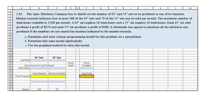 5.10. The Apex Television Company has to decide on | Chegg.com