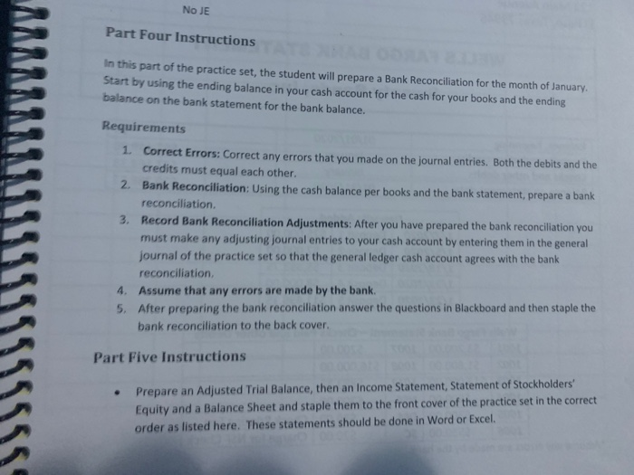 Solved U Part One, Two and Three Instructions C Record the | Chegg.com