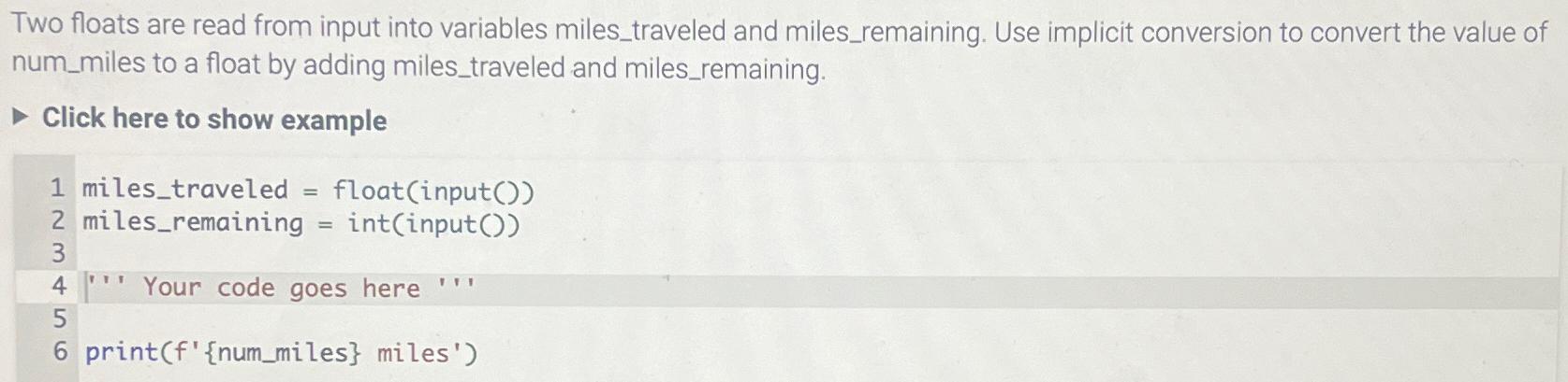 Solved Two floats are read from input into variables | Chegg.com