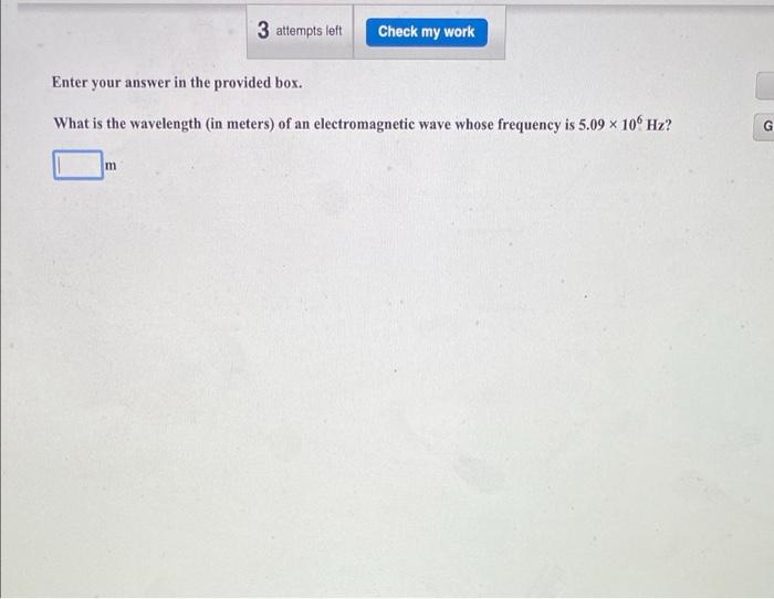 Solved 3 attempts left Check my work Enter your answer in | Chegg.com