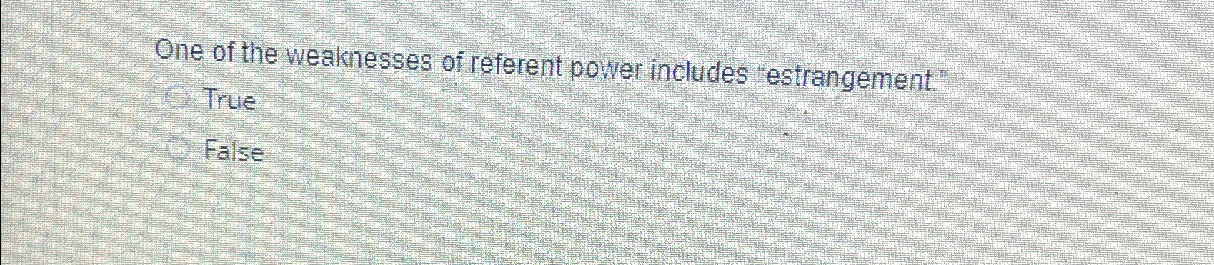 Solved One of the weaknesses of referent power includes | Chegg.com