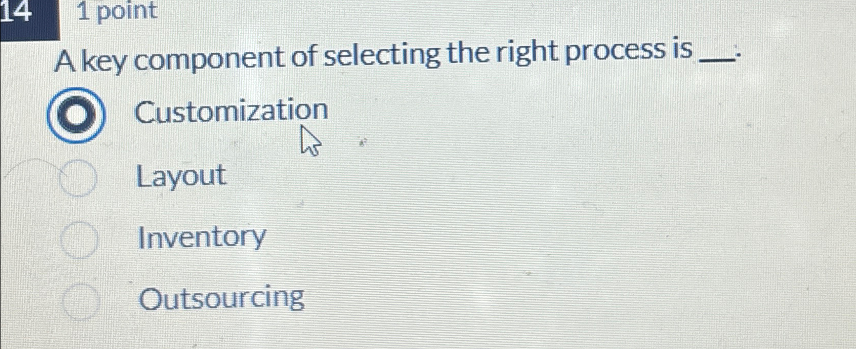 Solved 1 ﻿pointA key component of selecting the right | Chegg.com