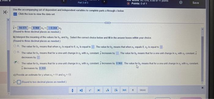 Solved HW 8 Q10 - Please help only with part c (20.42 is not | Chegg.com