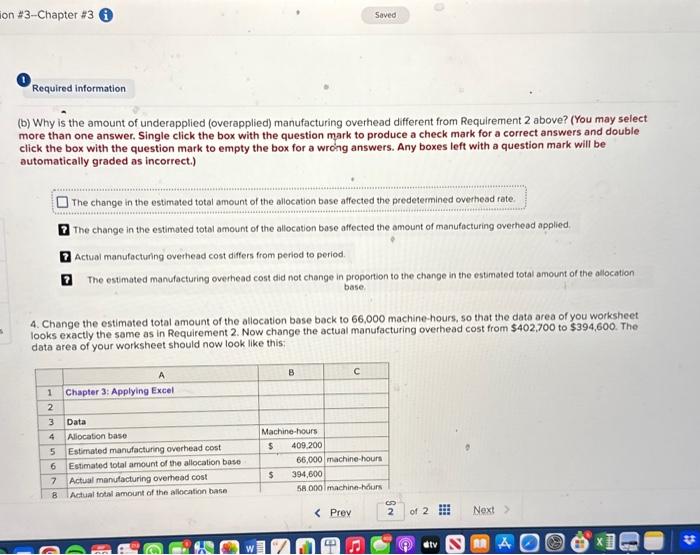 Change the estimated total amount of the allocation | Chegg.com