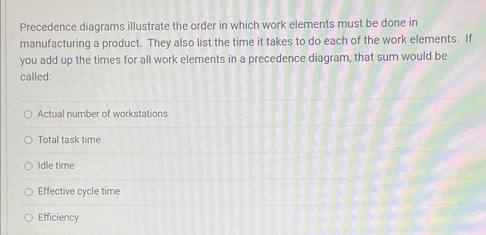 Solved Precedence diagrams illustrate the order in which | Chegg.com
