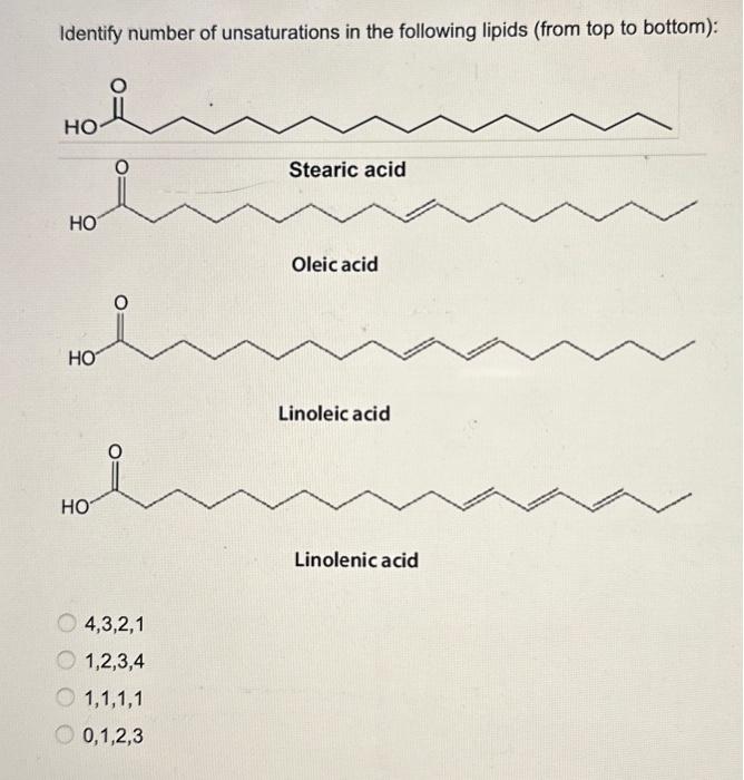 Solved Identify number of unsaturations in the following | Chegg.com