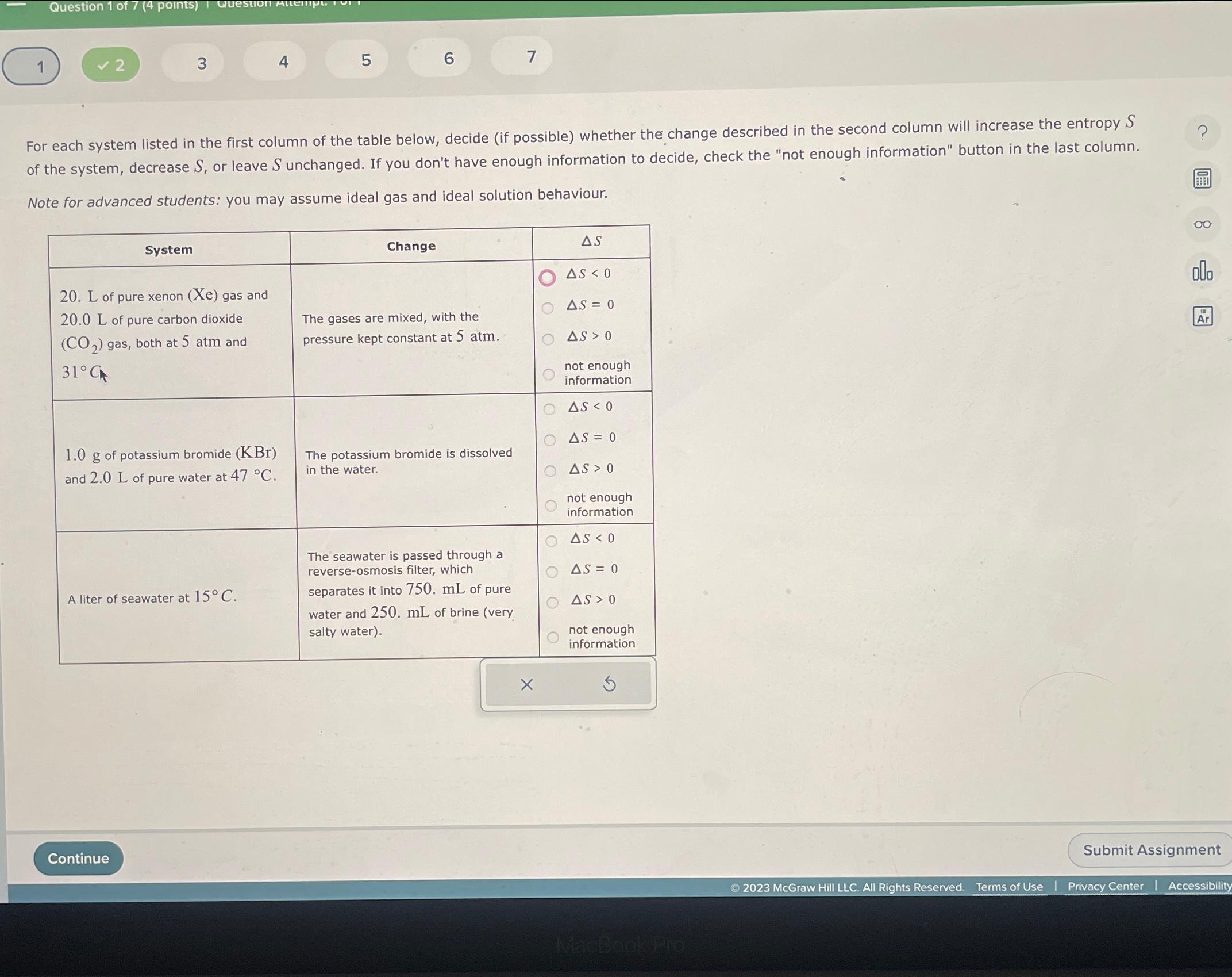 Solved For each system listed in the first column of the | Chegg.com