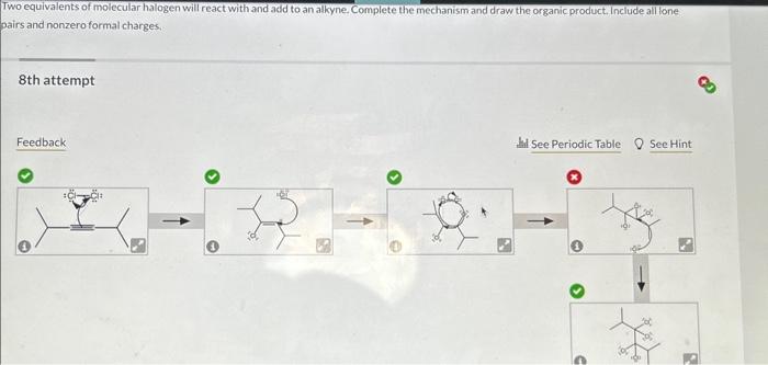 Wo Equivalents Of Molecular Halogen Will React With 9585