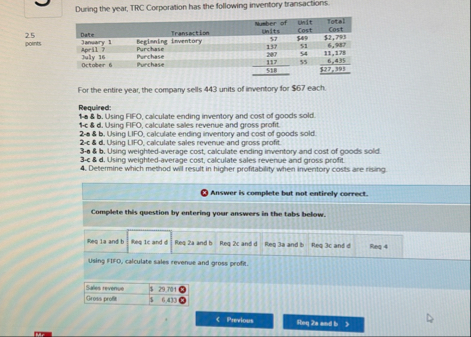 Solved Exercise 6-4 (Algo) ﻿Calculate inventory amounts when | Chegg.com