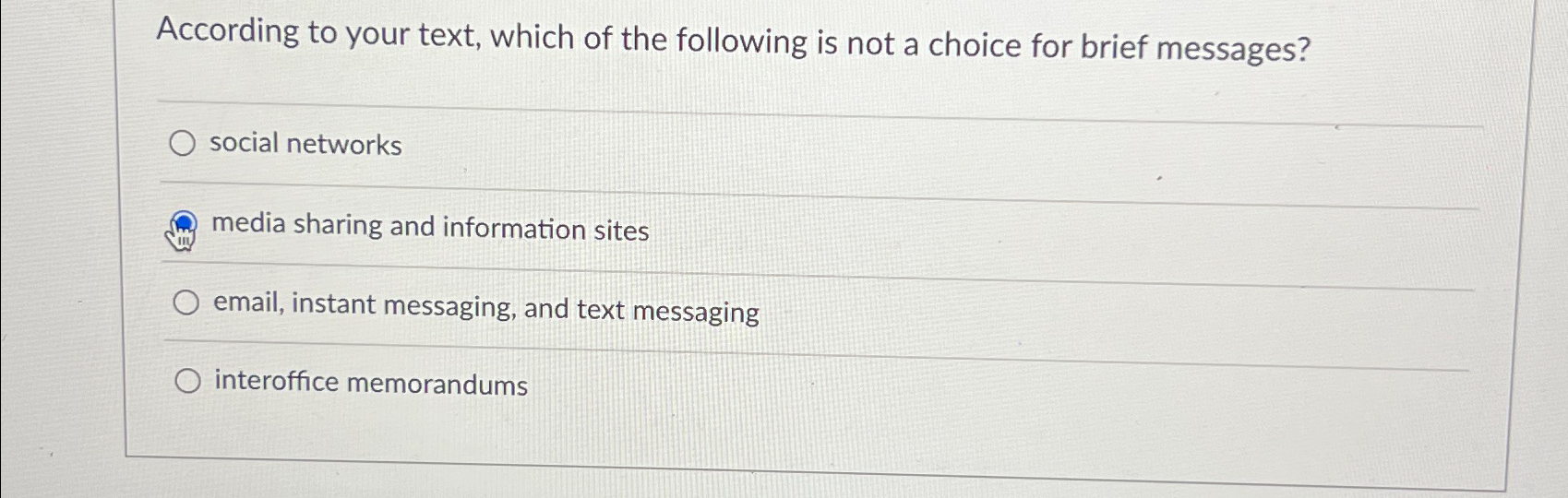 Solved According to your text, which of the following is not | Chegg.com