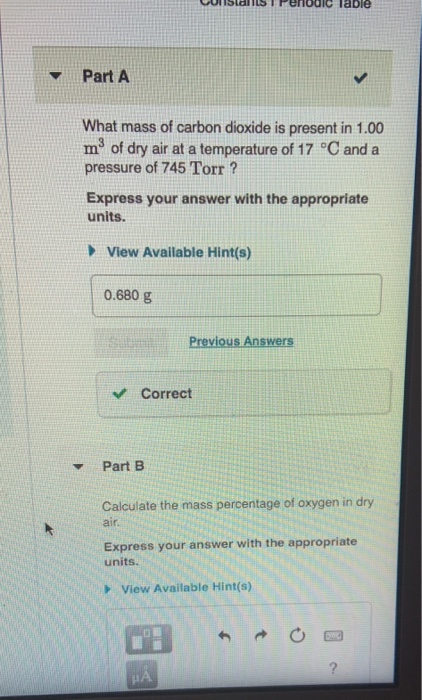 Solved odic Table Part A What mass of carbon dioxide is | Chegg.com