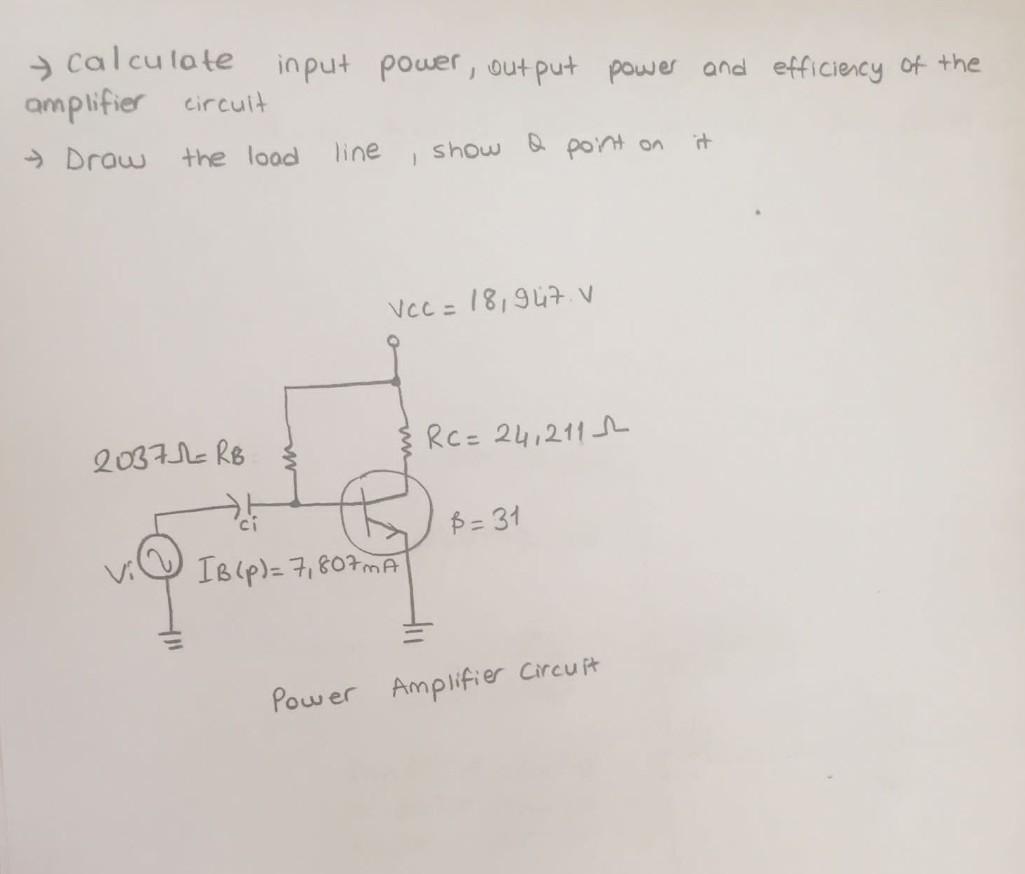 Solved Calculate Input Power Output Power And Efficiency Of 