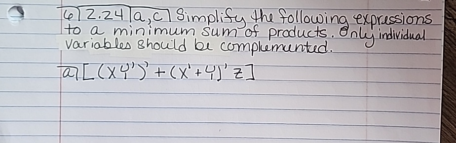 Solved |)/(6 ﻿Simplify the following expressions to a | Chegg.com