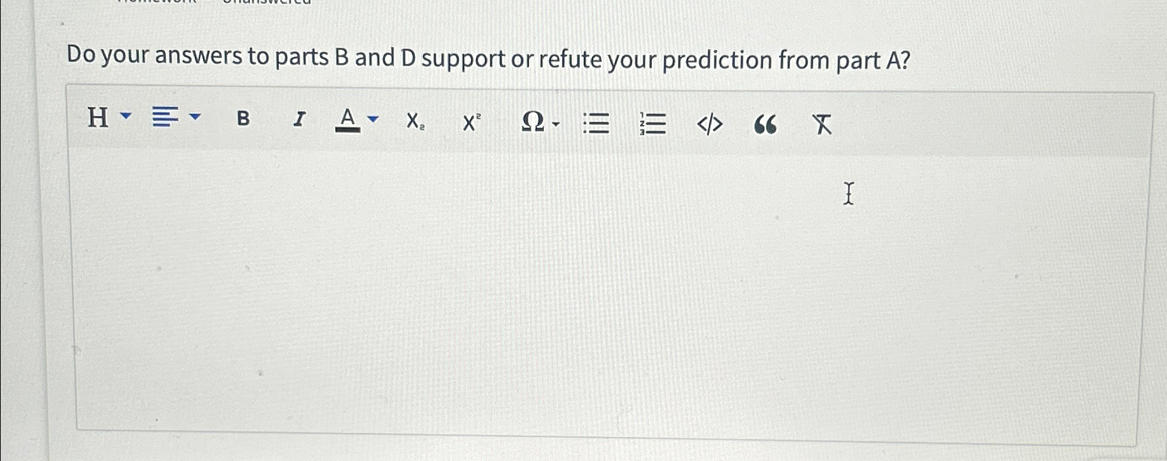 Do your answers to parts B ﻿and D ﻿support or refute | Chegg.com