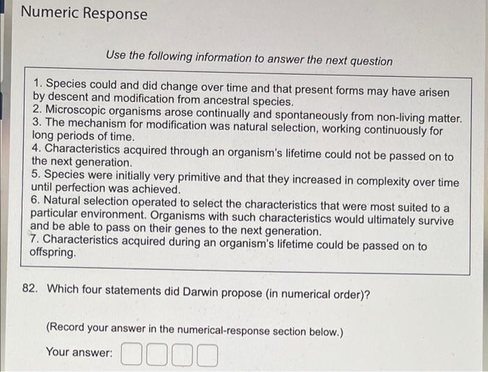 Solved Numeric Response Use the following information to | Chegg.com