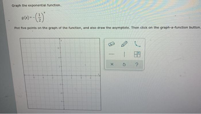 Solved Graph the exponential function. g(x)--(a) Plot five | Chegg.com