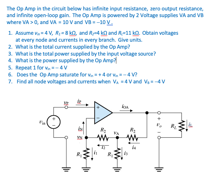 Solved Please show the steps. ThanksThe Op Amp in the | Chegg.com