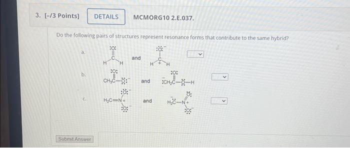 Do the following pairs of structures represent | Chegg.com
