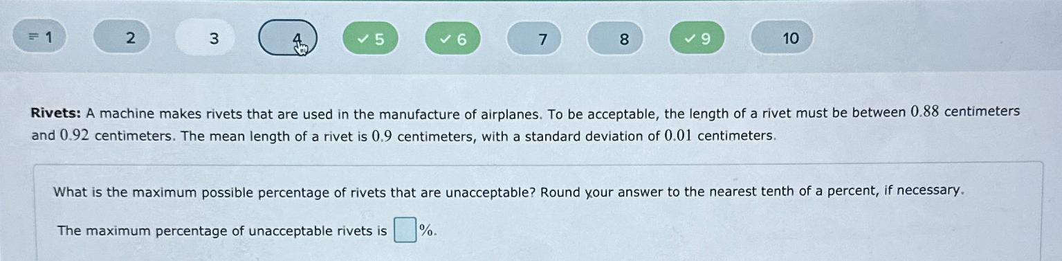 Solved Rivets: A machine makes rivets that are used in the | Chegg.com