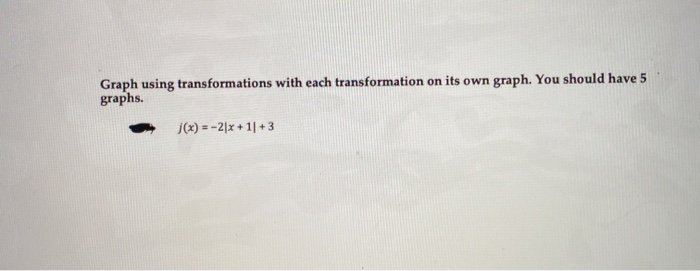 Solved Graph using transformations with each transformation | Chegg.com