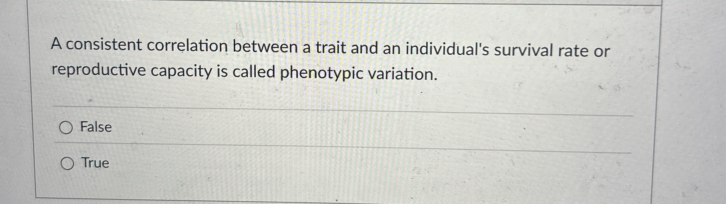 Solved A consistent correlation between a trait and an | Chegg.com