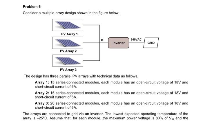 Solved Problem 6 Consider A Multiple Array Design Shown In