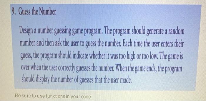 Solved Java Need Help With This Using Functions Psuedocode