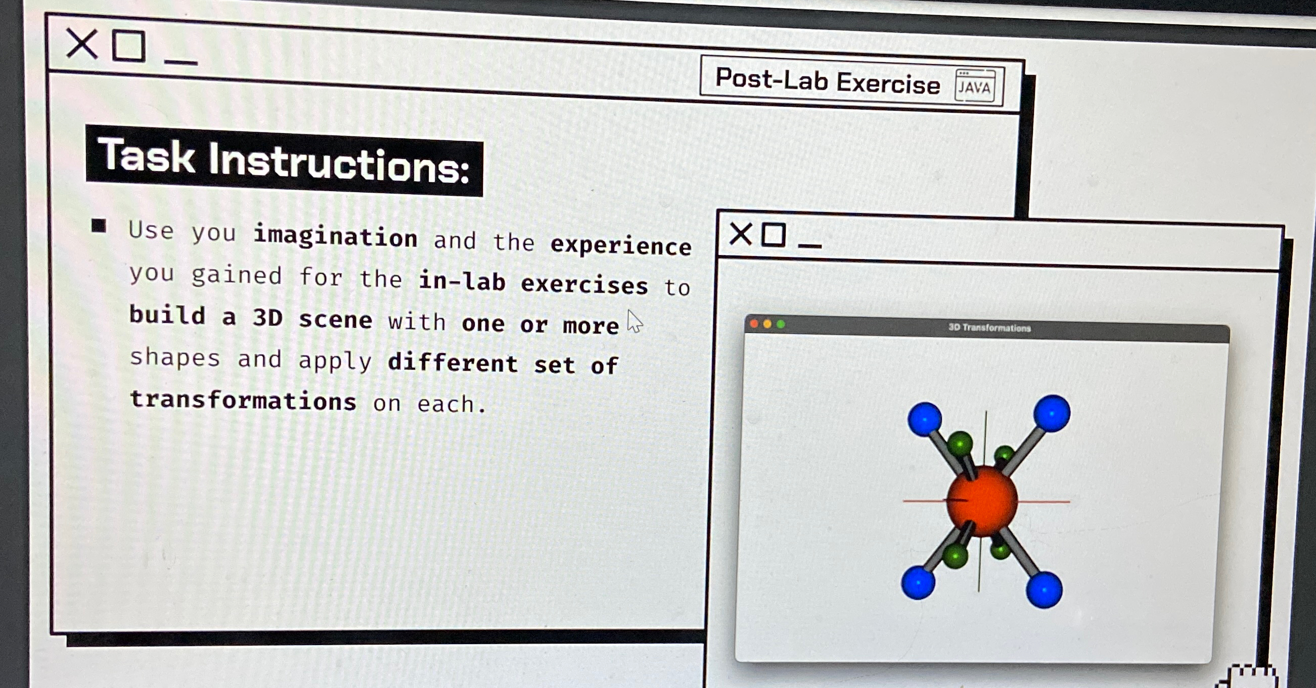 Solved Task Instructions:Use you imagination and the | Chegg.com