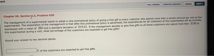 Solved sent FULL SCREEN PRINTER VERSION 4 BACK NEXT Chapter | Chegg.com