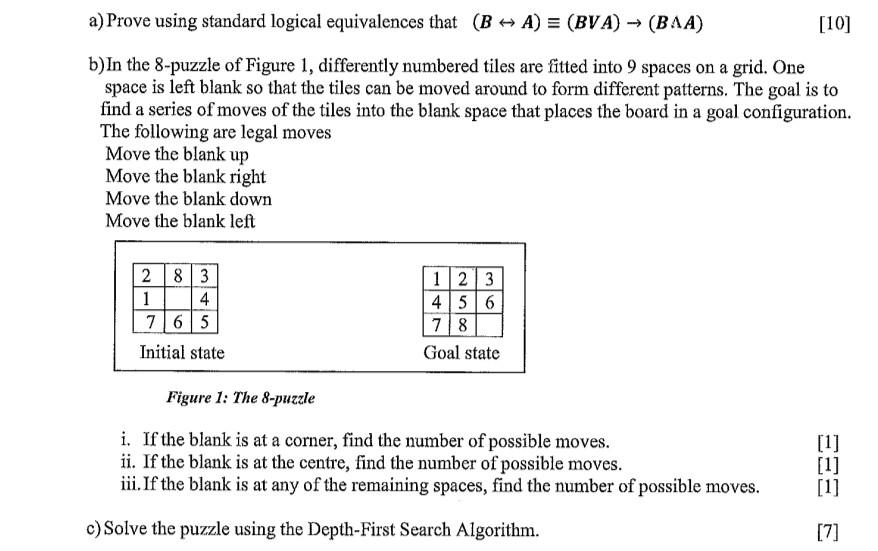 Solved a) Prove using standard logical equivalences that | Chegg.com