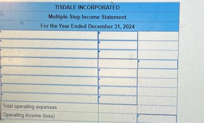 Solved Exercise 6-3 (Algo) Prepare a multiple-step income | Chegg.com
