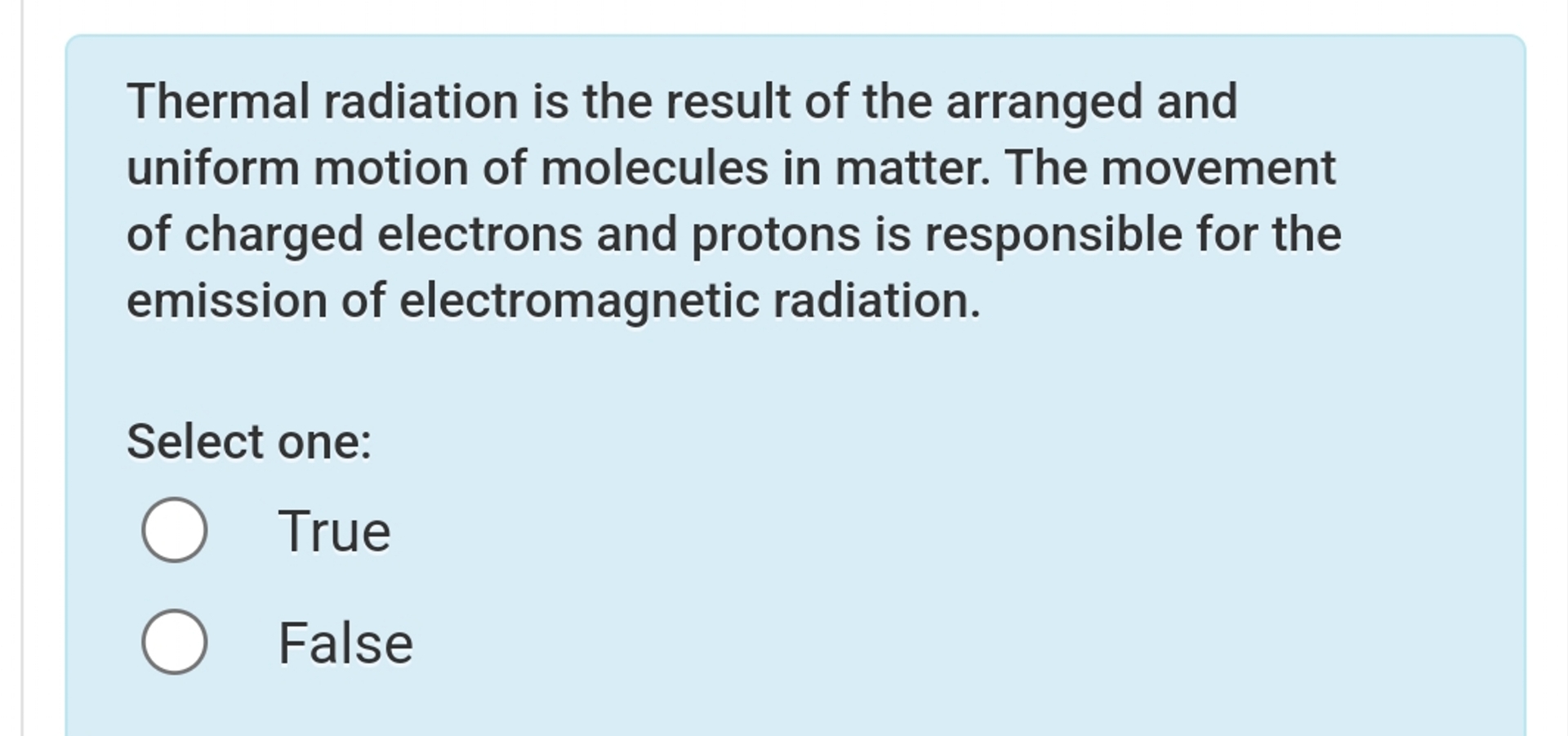 Solved Thermal radiation is the result of the arranged and | Chegg.com