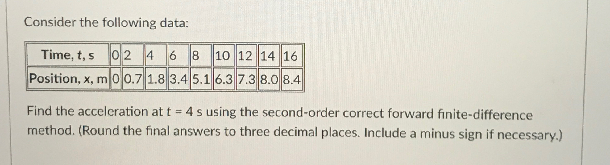 Solved Consider the following | Chegg.com