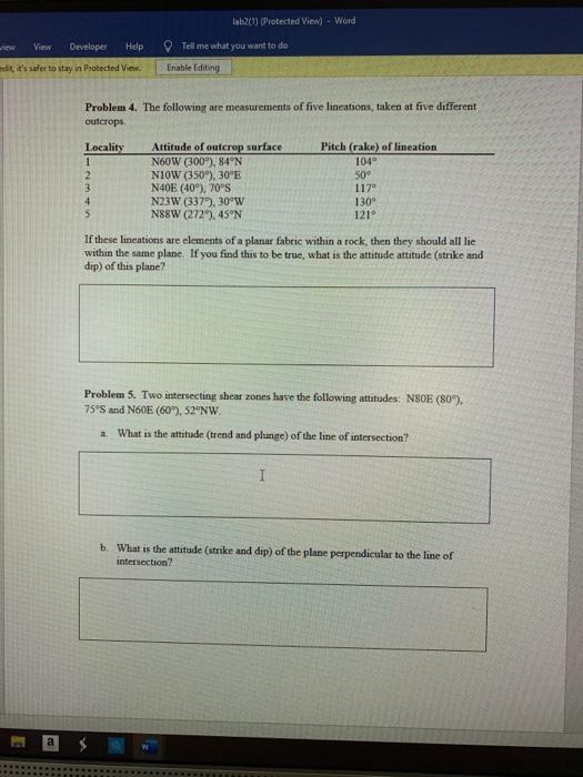 Solved it's safe to stay in Protected View Enable Editing | Chegg.com