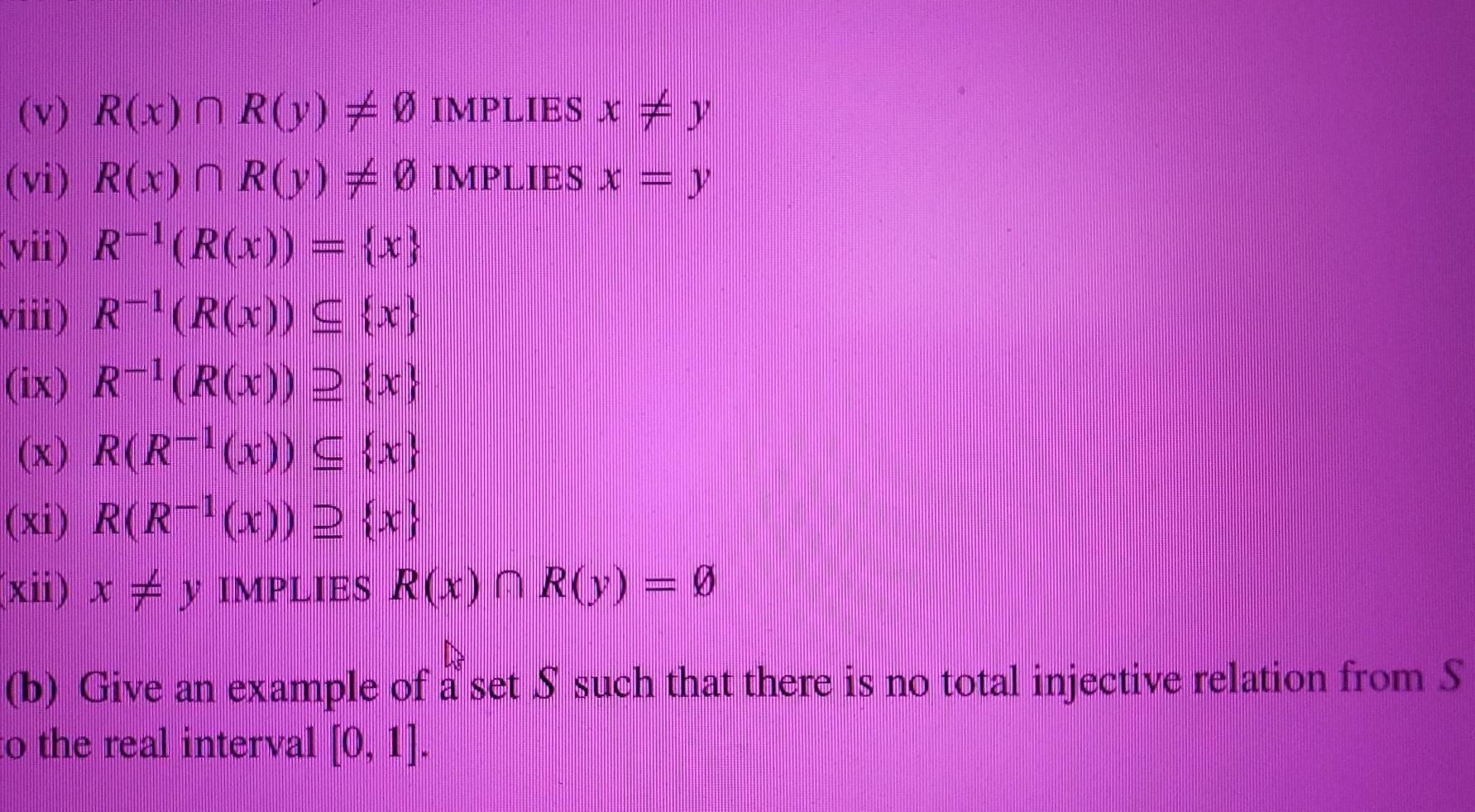 Solved Problem 428 A Let R D D Be A Binary Relation 