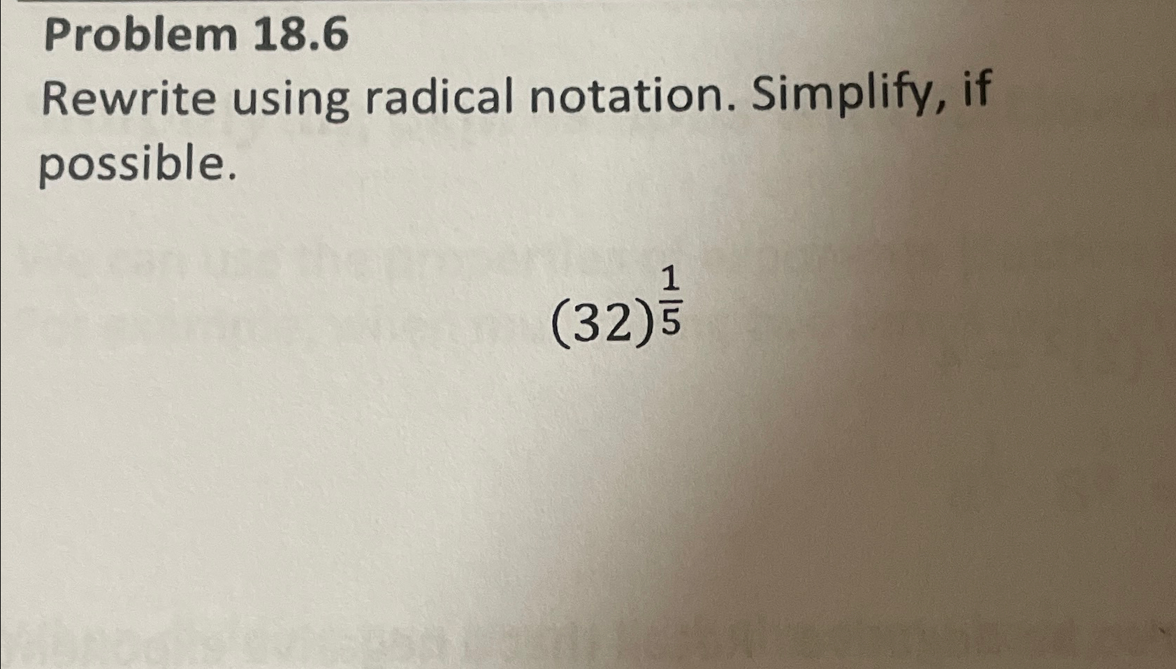 Solved Problem 18 6rewrite Using Radical Notation Simplify