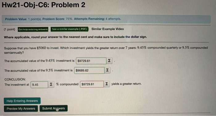 Solved Hw21-Obj-C6: Problem 2 Problem Value: 1 point(s). | Chegg.com