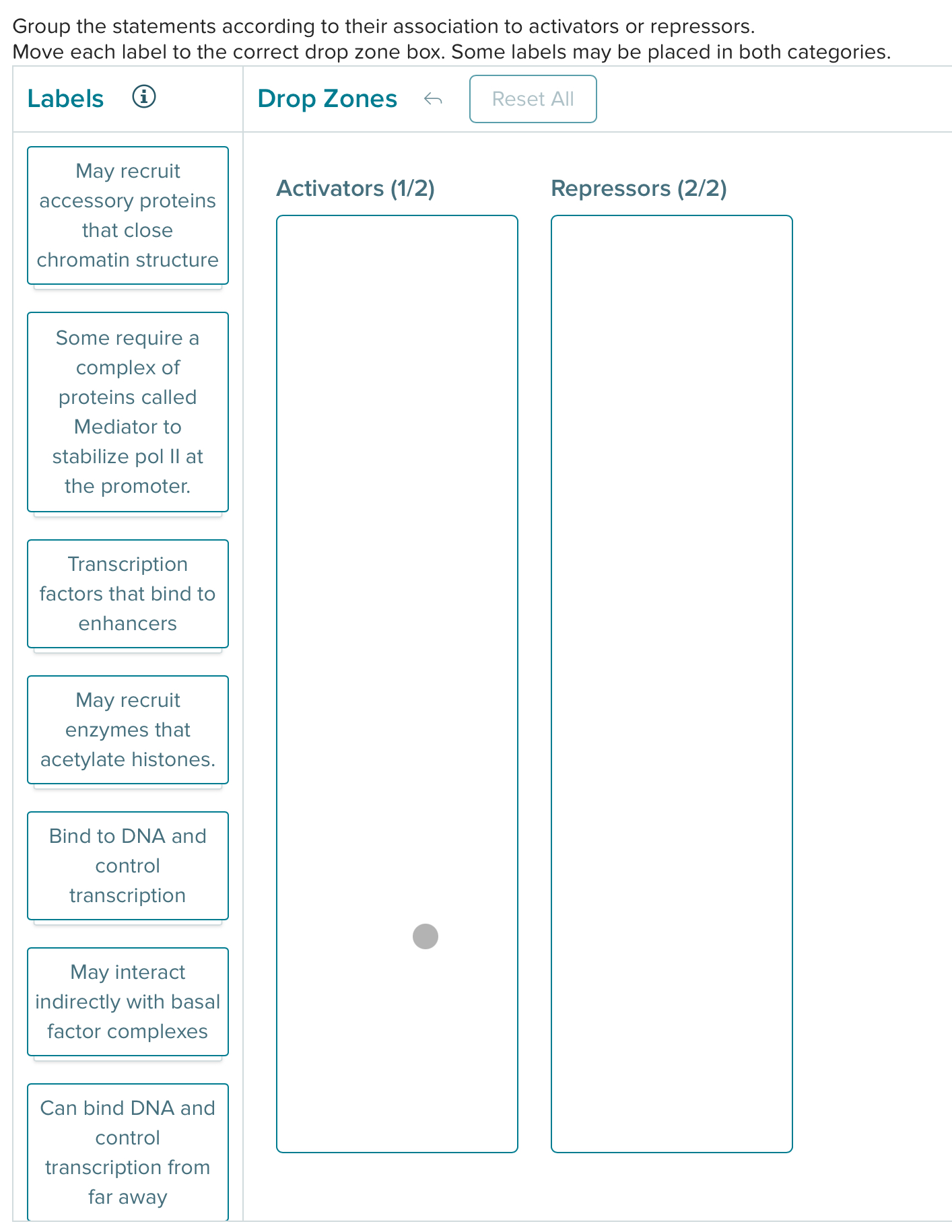 Solved Group the statements according to their association | Chegg.com