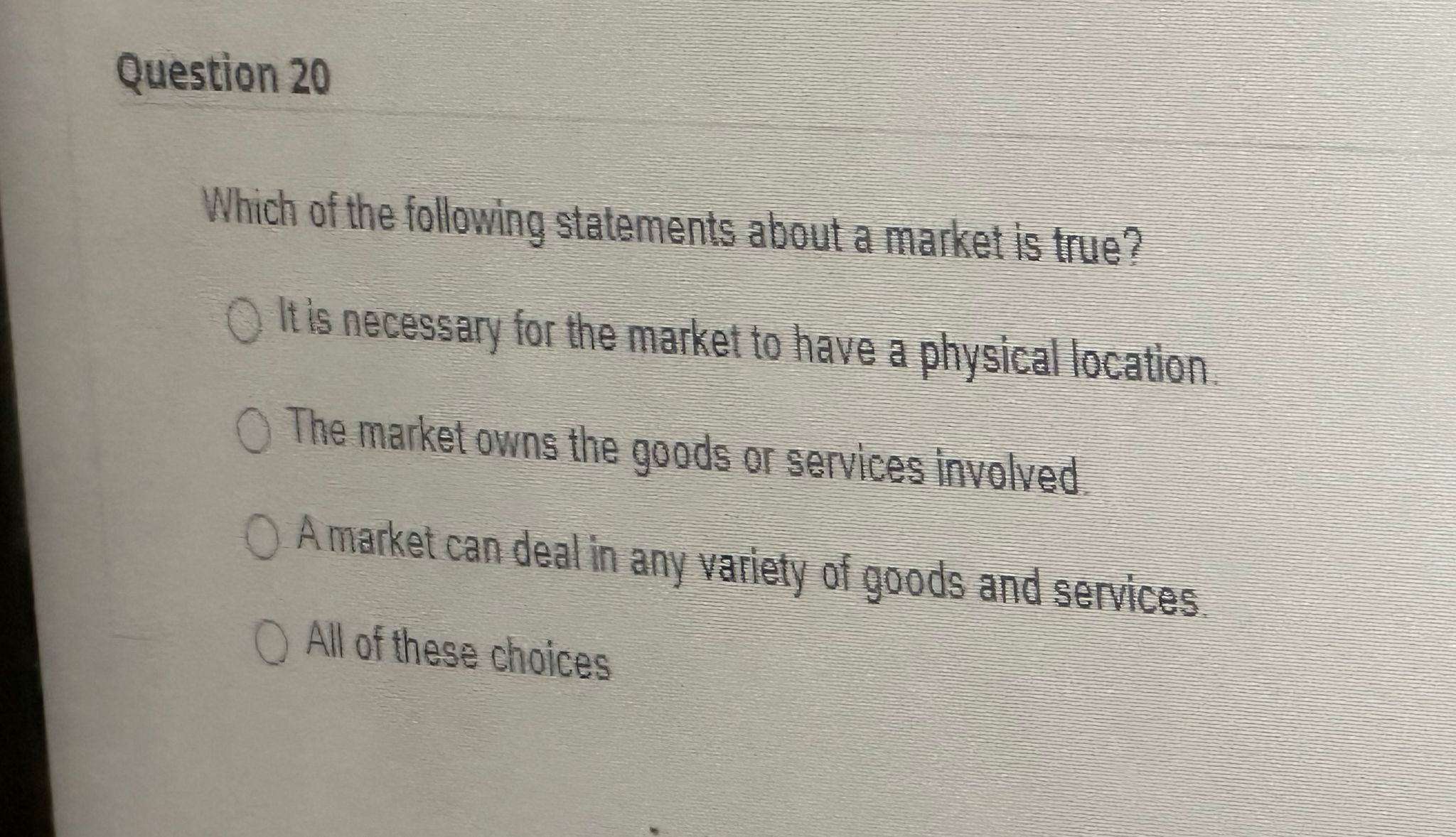 Solved Question 20Which of the following statements about a | Chegg.com
