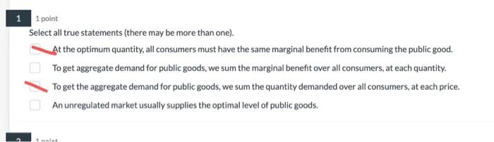 Solved 1 point Select all true statements (there may be more | Chegg.com