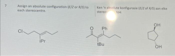 Solved \begin{tabular}{l|l} Assign an absolute configuration | Chegg.com