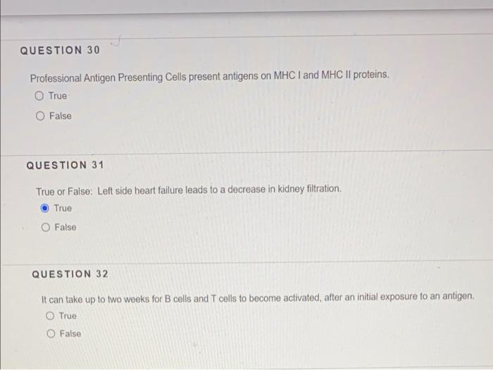 Solved S QUESTION 30 Professional Antigen Presenting Cells | Chegg.com