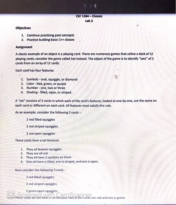 1 8 Cse 1384 Dasses Lab 3 Objectives 1 Continue