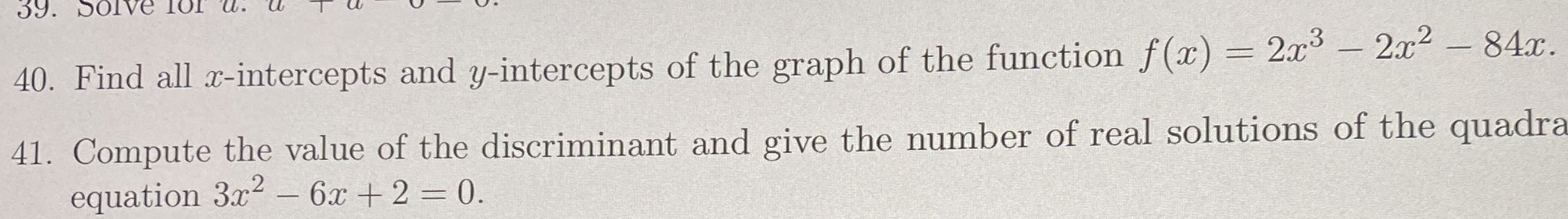 Solved Find all x-intercepts and y-intercepts of the graph | Chegg.com