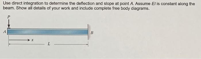 Solved Use direct integration to determine the deflection | Chegg.com