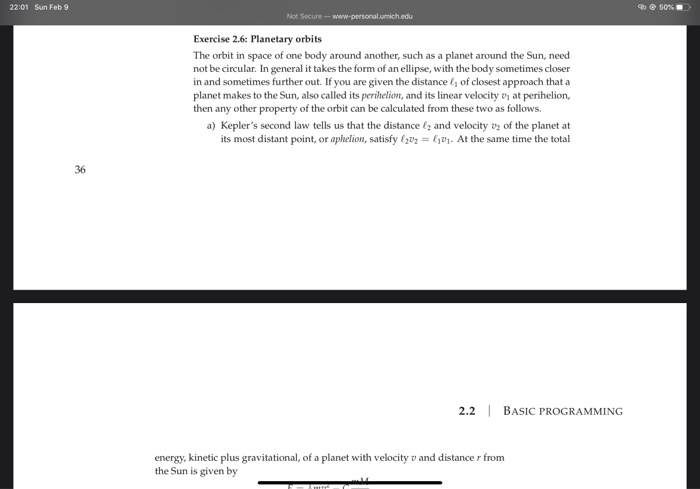 Solved 22:01 Sun Feb 9 @ 50% Not | Chegg.com