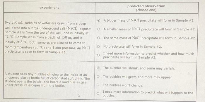 [Solved]: experiment Two 250 mL samples of water are drawn
