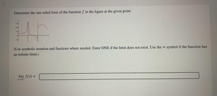 Solved Determine the one-sided limit of the function f in | Chegg.com