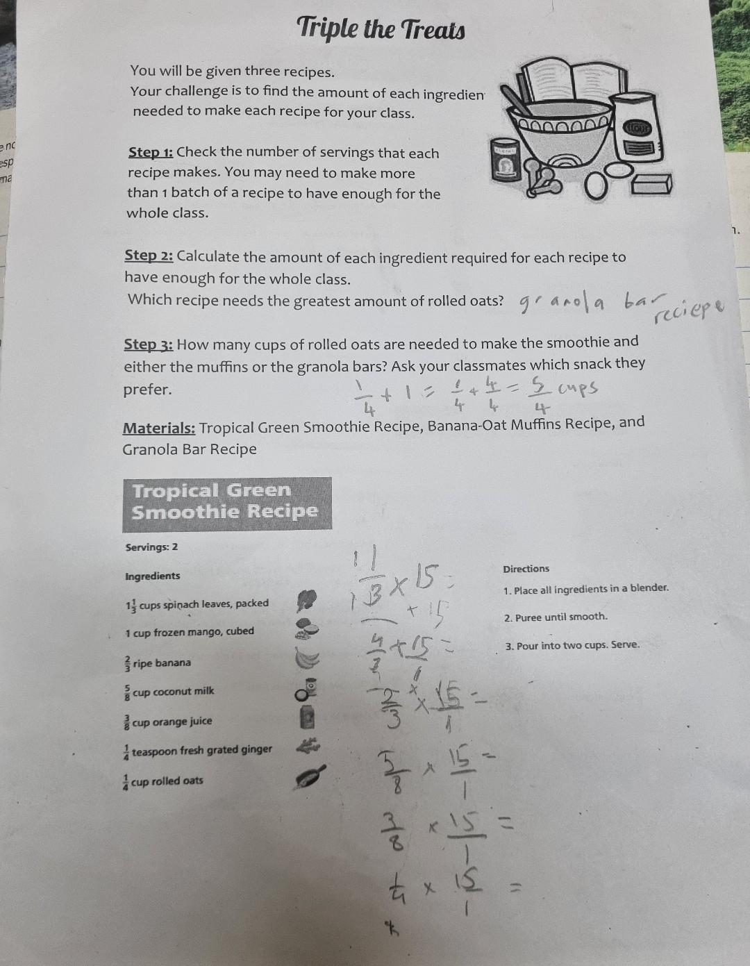 Solved Triple the Treats You will be given three recipes. | Chegg.com